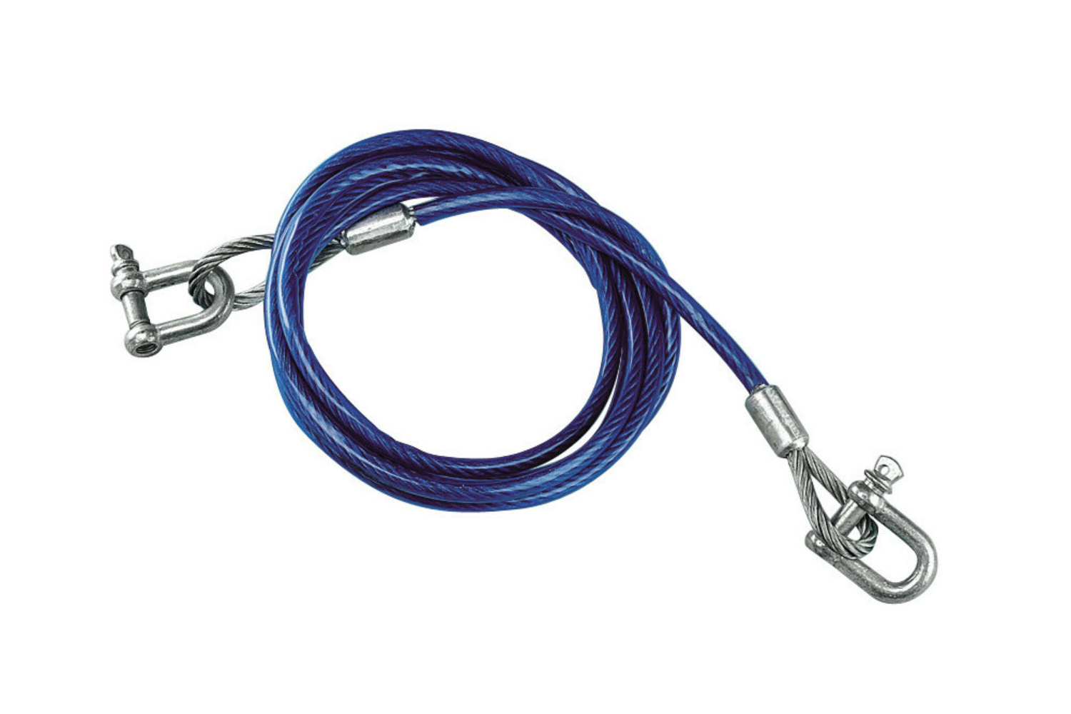 Cablu de remorcare cu cheițe LAMPA, cablu de oțel 3,5 m/8 mm/5 t ...